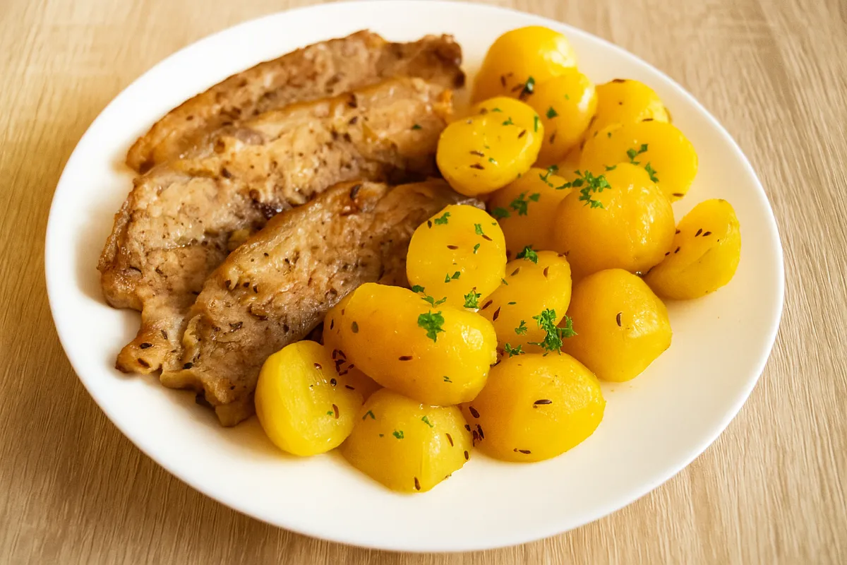 Najlepší pečený bôčik so zemiakmi, aký som kedy jedla. Mäso sa rozpadá ...